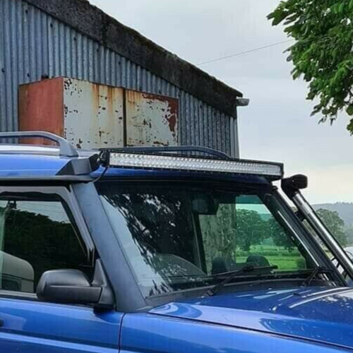Black Light Bar Brackets Galv 52 Curved Led To Fit Land Rover Discov