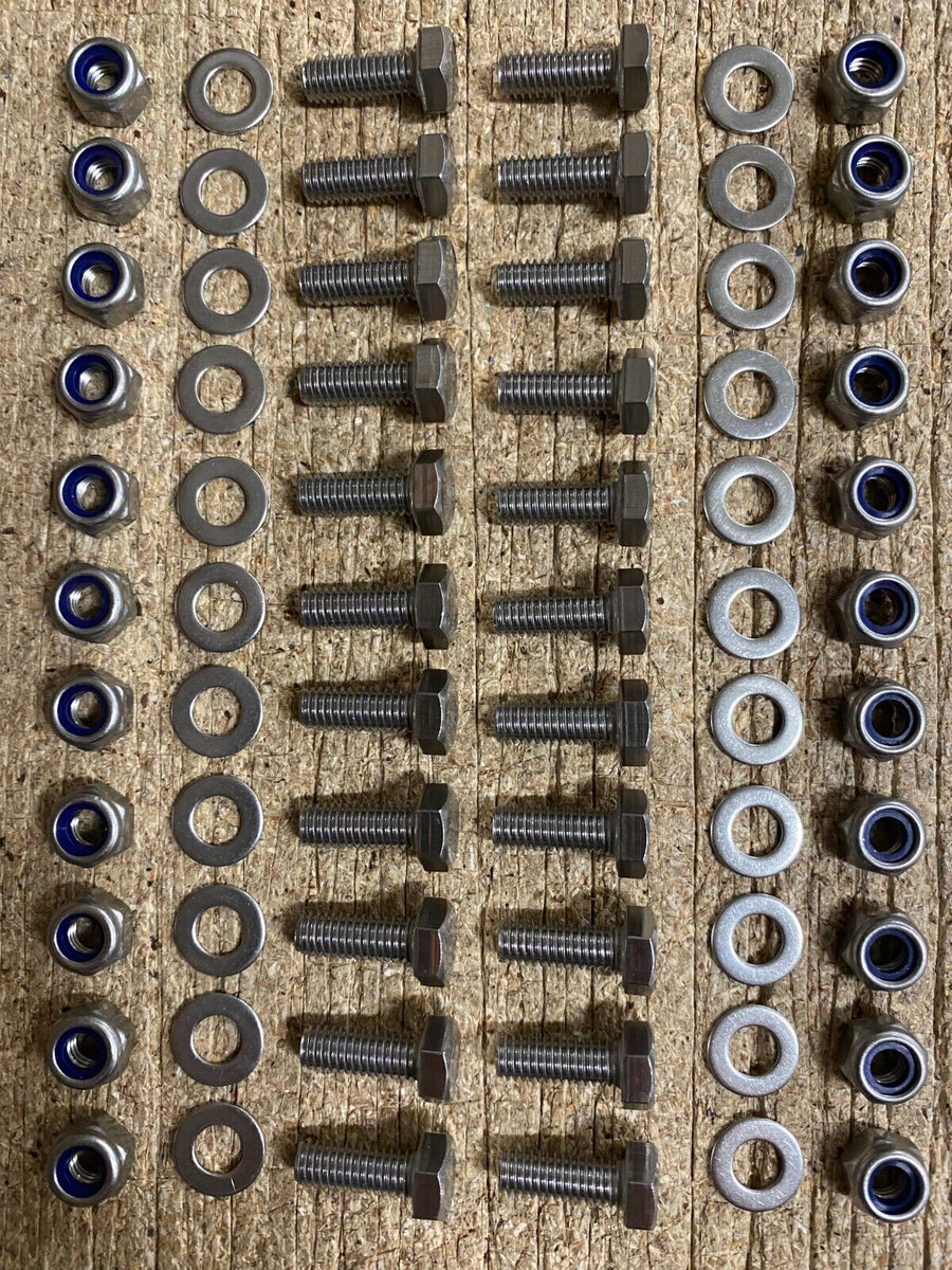 STAINLESS MudFlap Fixings Front & Rear Bolts Fits Land Rover Defender ...