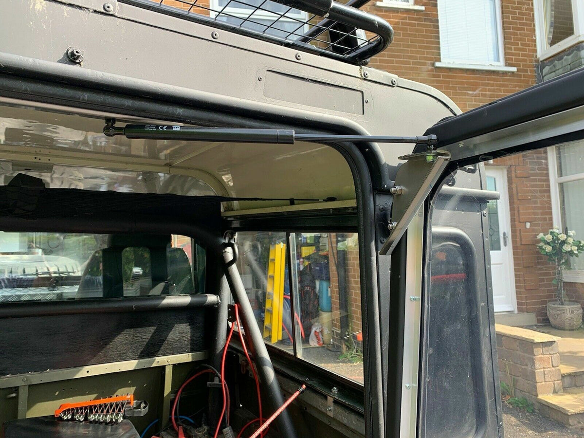 Stainless Rear TOP mounted Rear Door Gas Strut To Fit Land Rover Defen ...